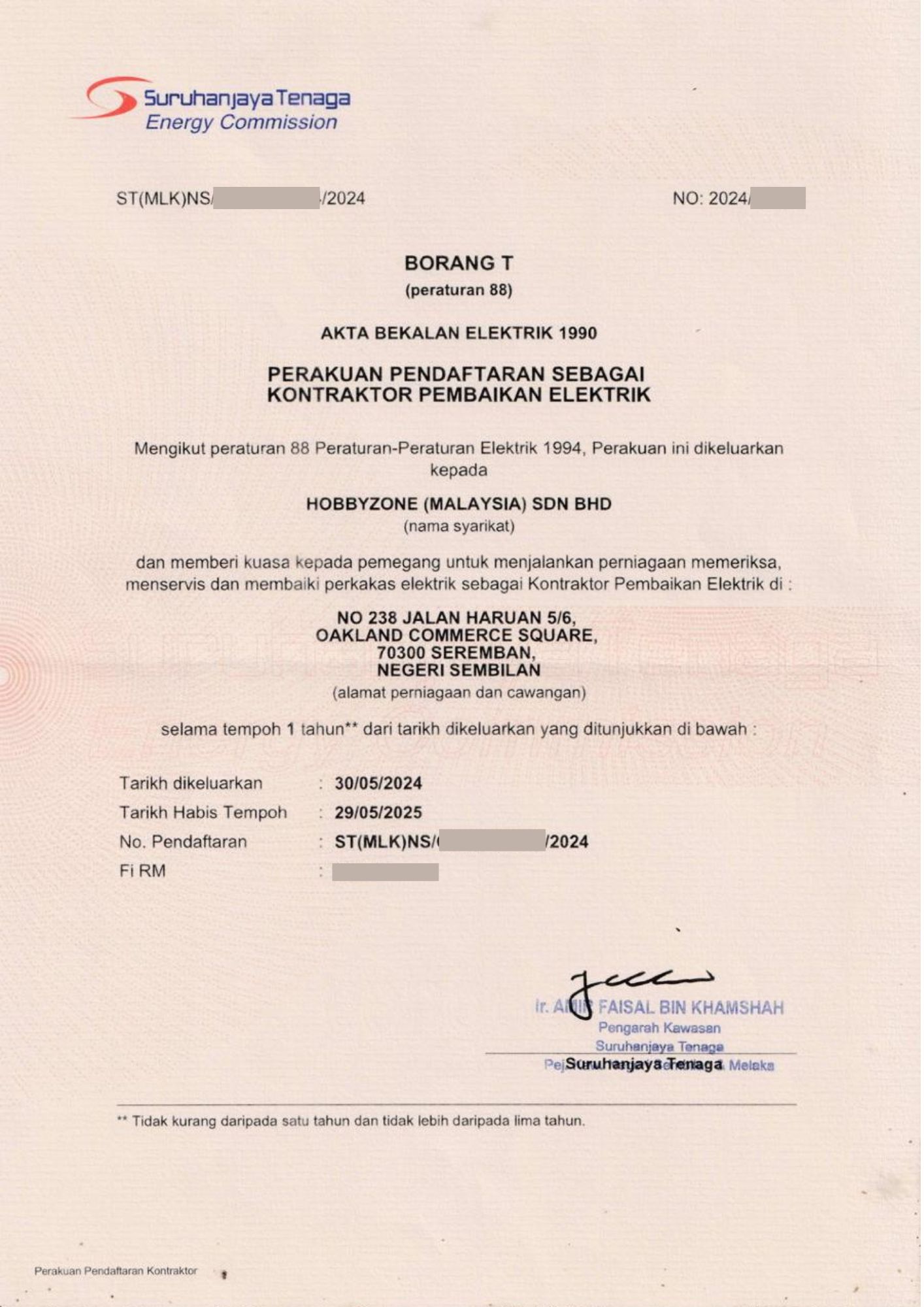 Lulus!!..Sijil Suruhanjaya Tenaga - Membaiki semua TV jenis LCD , LED ...